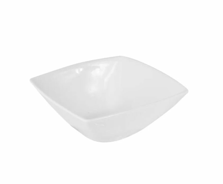 Салатник фарфоровый "Кунстверк" квадратный 400мл 14х14см скругленный