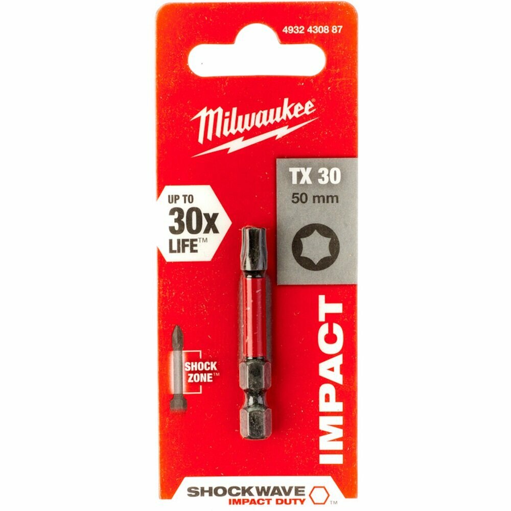 Бита Milwaukee Shockwave Impact Duty TX30 50мм, 4932430887
