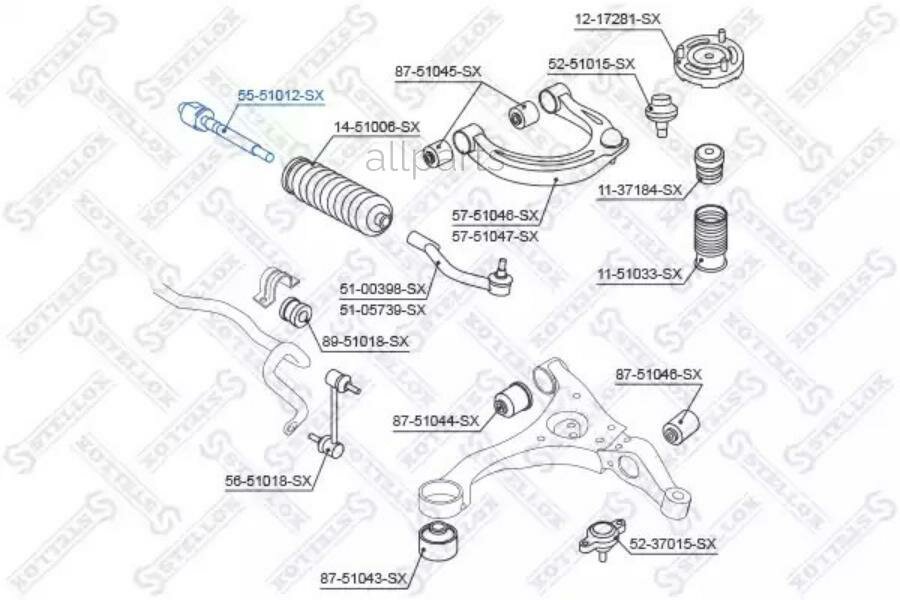 STELLOX 5551012SX тяга рулевая!\ Hyundai Sonata NF 04>, KIA Magentis 06>
