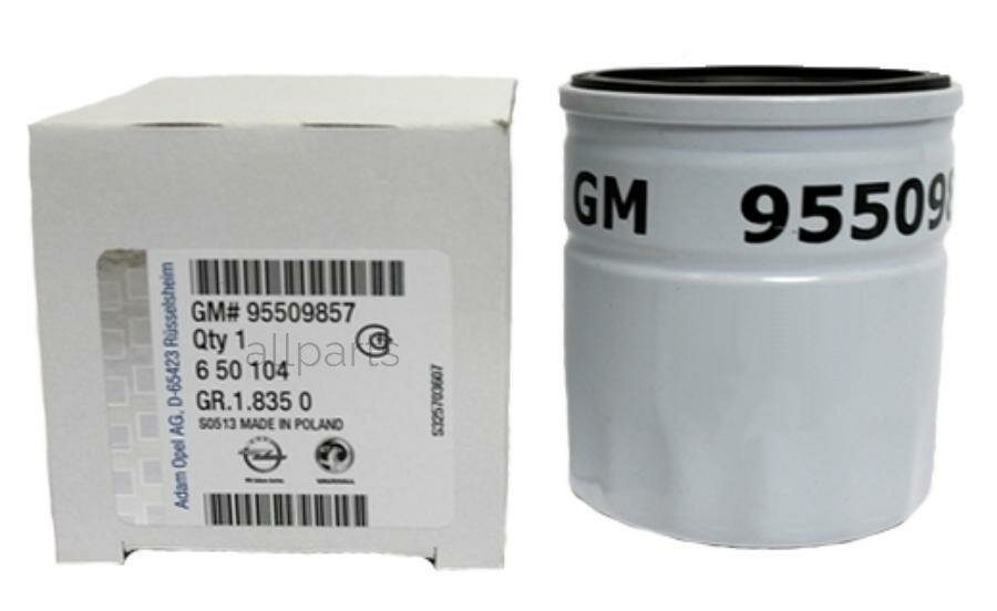 GENERAL MOTORS 95509857 фильтр масляный OPEL 1.4XE/1.6YNG, SE, XE/1.8XE/2.0LE/2.2SE