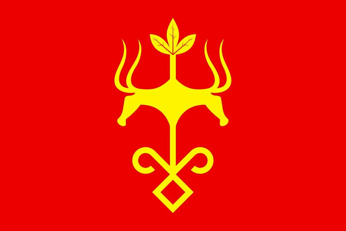 Флаг столицы субъекта РФ - Майкоп, Размер: 75х50 см.