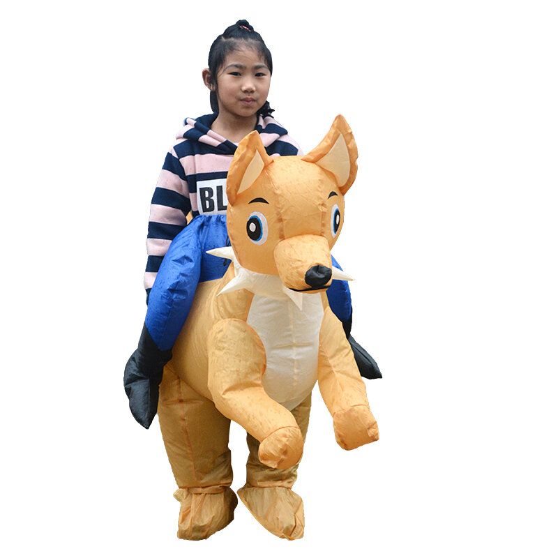 Надувной костюм "Наездник на собачке" для детей, нарядное платье , надувной коспей