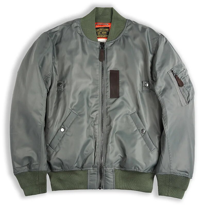Okonkwo Однотонная летняя куртка MA-1 мужская M, 1702 Army Green