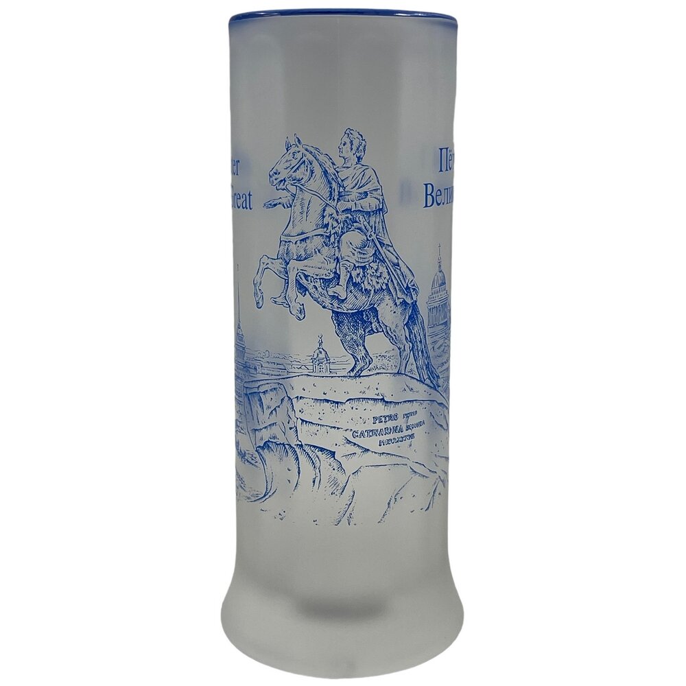 Пивная кружка "Петр Первый", 0,2 л, матовое стекло, 2000-2010 гг, Böckling, Германия