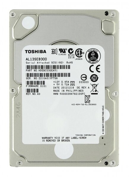 Жесткий диск Toshiba AL13SEB300 300Gb SAS 2,5" HDD