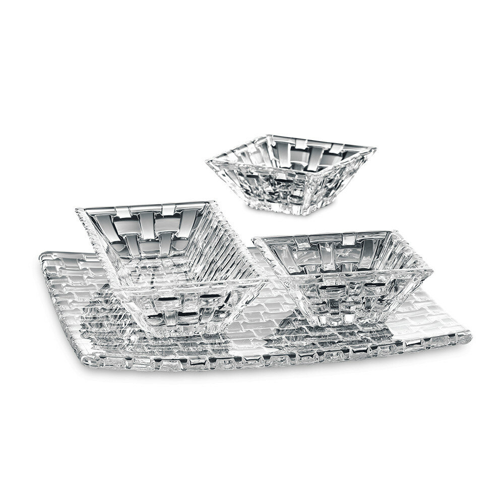 Набор сервировочный из 5 пр, блюдо 28х28 см, 1 шт, салатники квадратные 12х12 см, 4 шт. "Bossa Nova" Nachtmann Германия