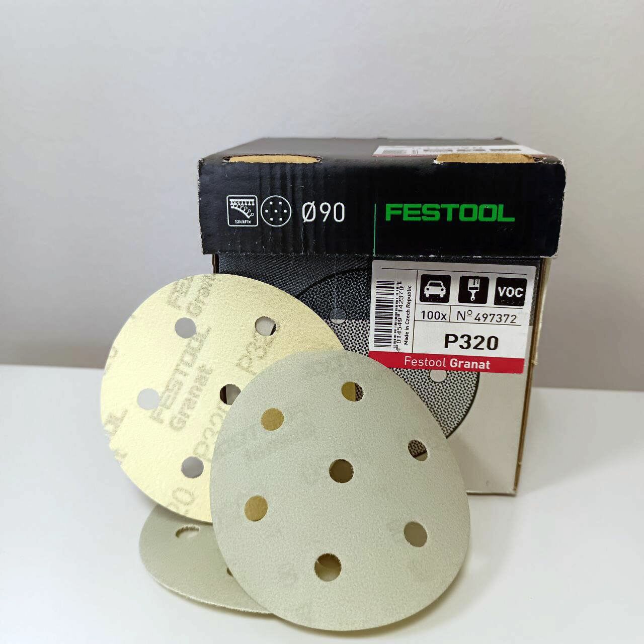 Шлифовальные круги Festool Granat STF D90/6 P320 GR10 шт. 497372 Фестул