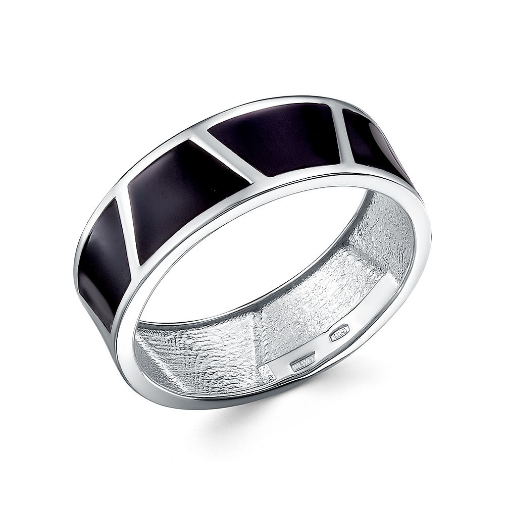 Кольцо, серебро, 925 проба, эмаль