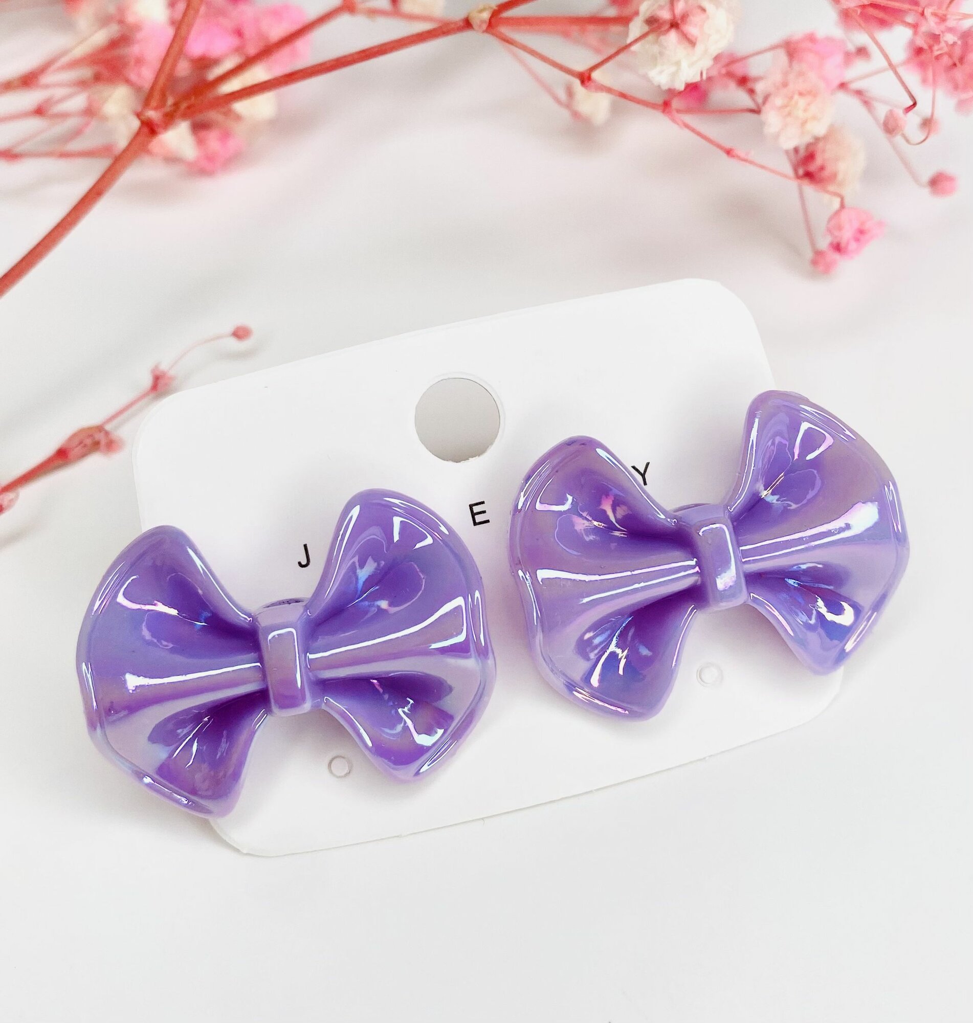 Серьги, пластик