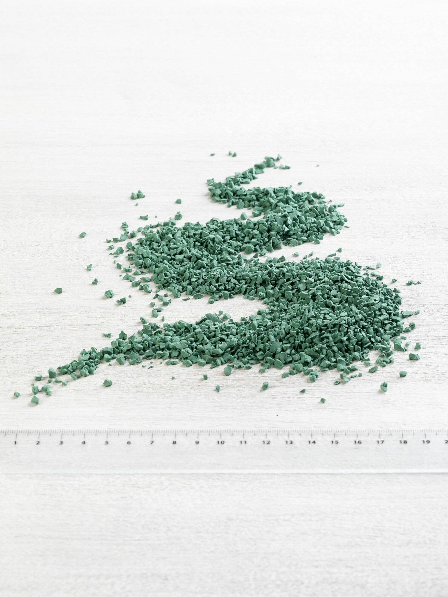 Резиновая крошка EPDM / цветная каучуковая крошка, зеленая, 1 кг