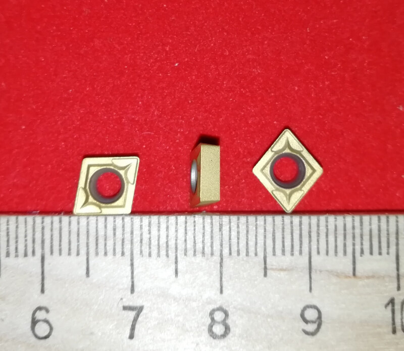 Пластина ромб с зад. углом CCMT 060204 материал обраб цветные металлы и мягкие материалы (2шт)