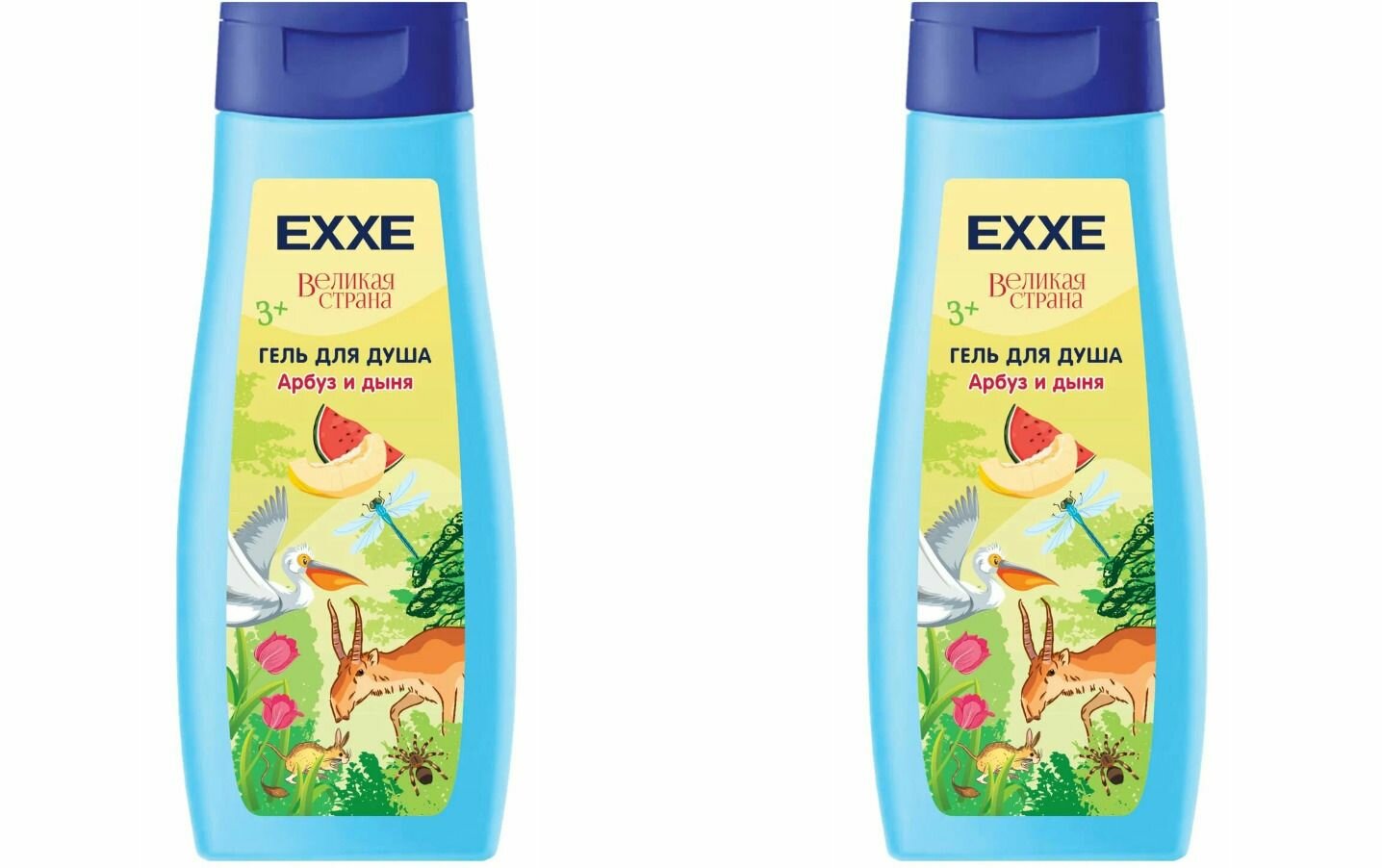 EXXE Гель для душа Великая страна Арбуз и дыня, 400 мл, 2 шт