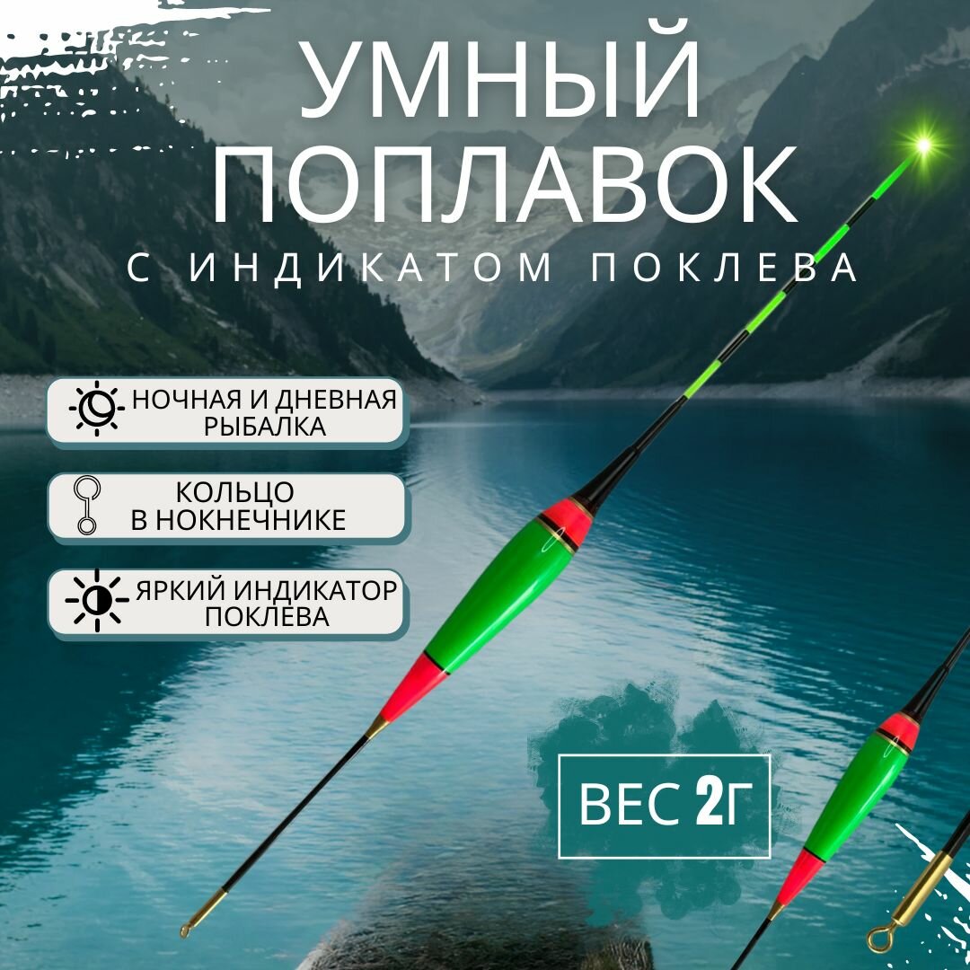 Поплавок светящийся для рыбалки / Поплавок с подсветкой 2 г