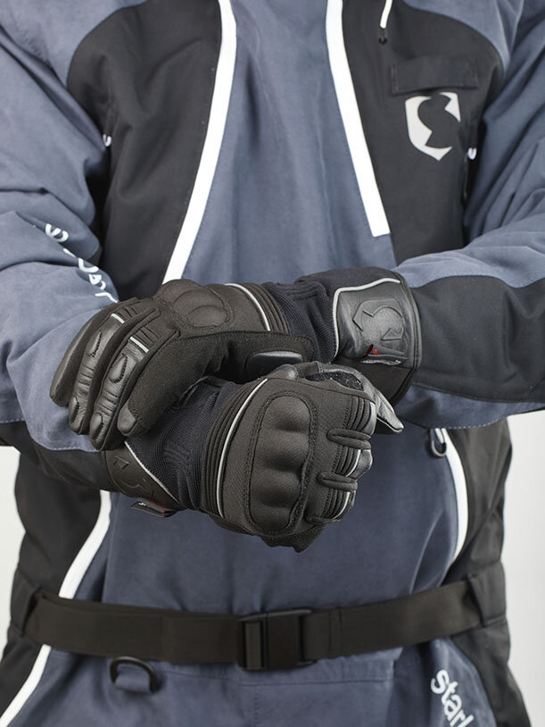 Мотоциклетные перчатки STARKS Haron, цвет Черный, размер S с защитой