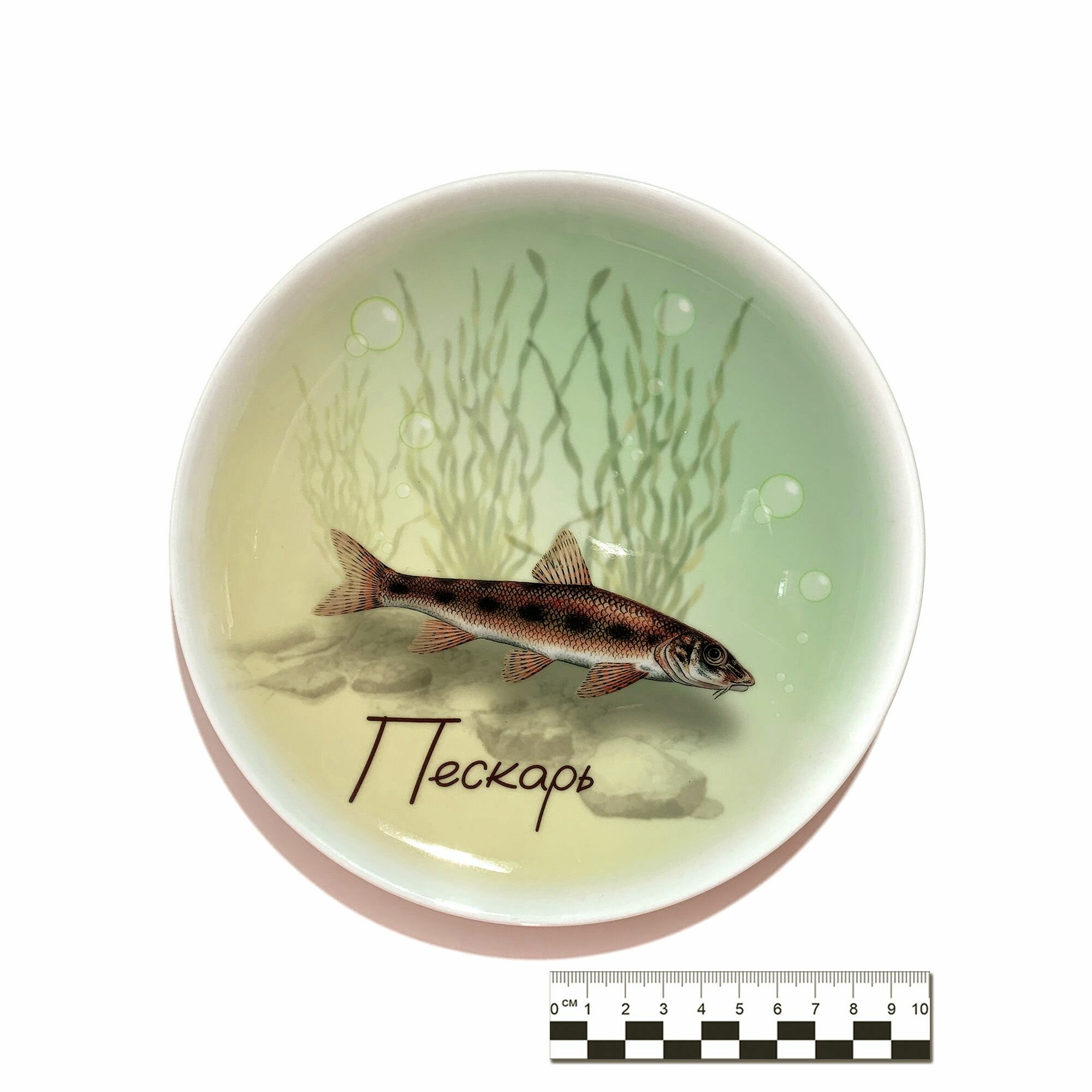 Декоративная тарелка с изображением пескаря исп.3т