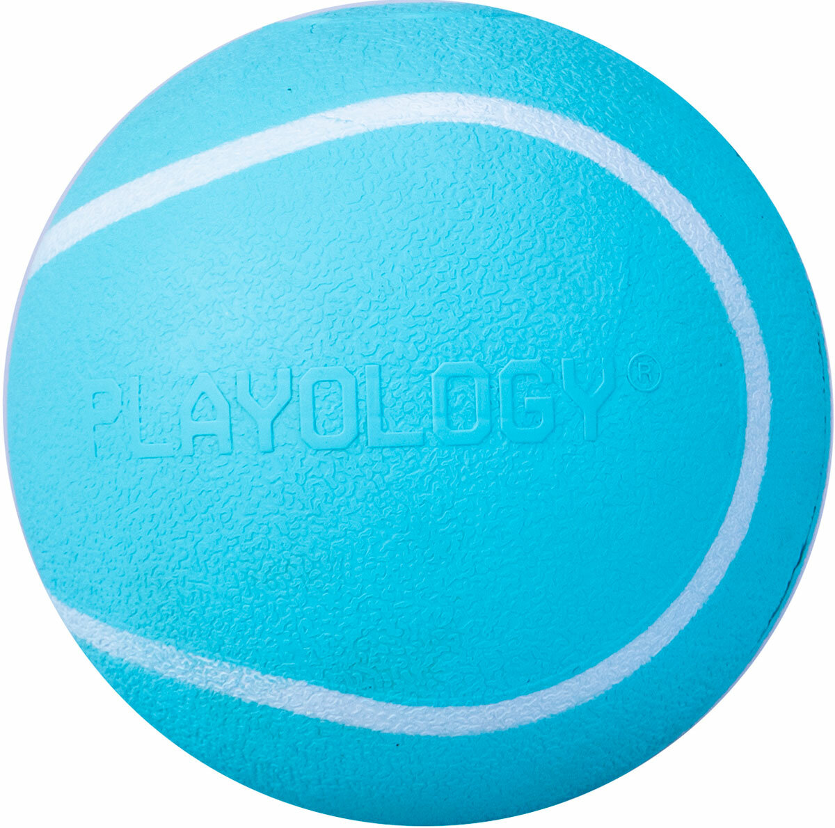 Игрушка для собак Playology Squeaky Chew Ball мяч хрустящий с пищалкой с аромат арахис голуб 6см NEW 1 шт