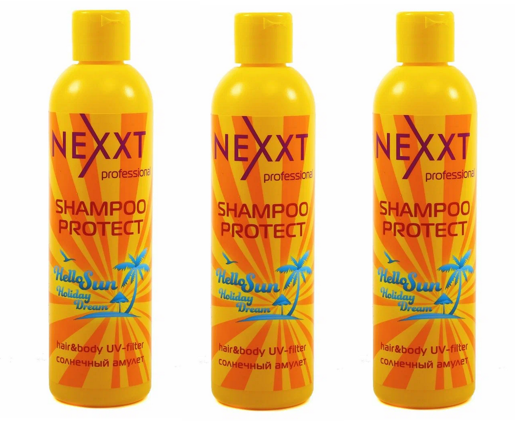 Шампунь Nexxt увлажнение и защита, Солнечный амулет, 250 мл - 3 штуки