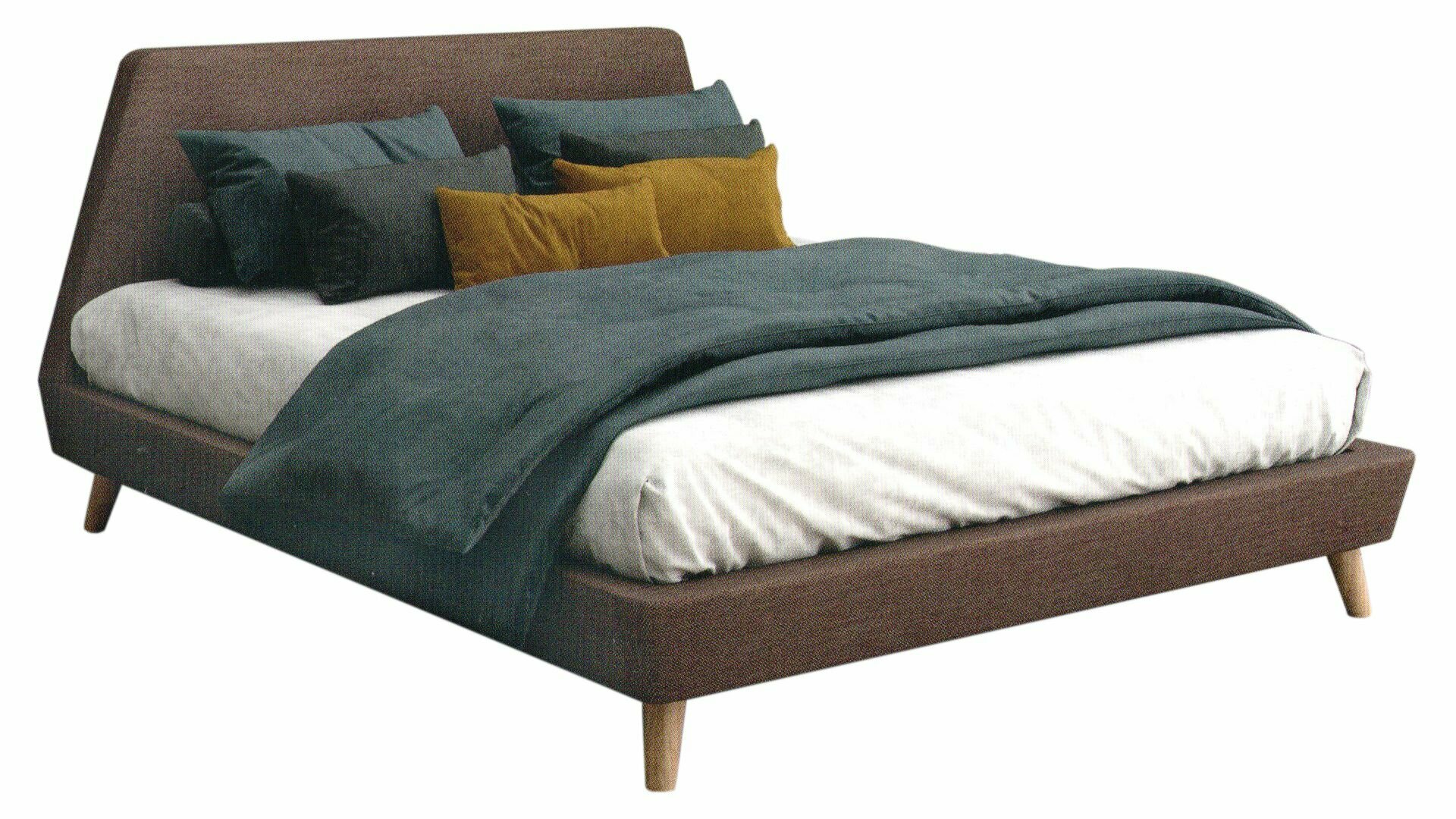 Кровать 2.1 м Оушен 268 под матрас 2000 х 1600, цвет коричневый