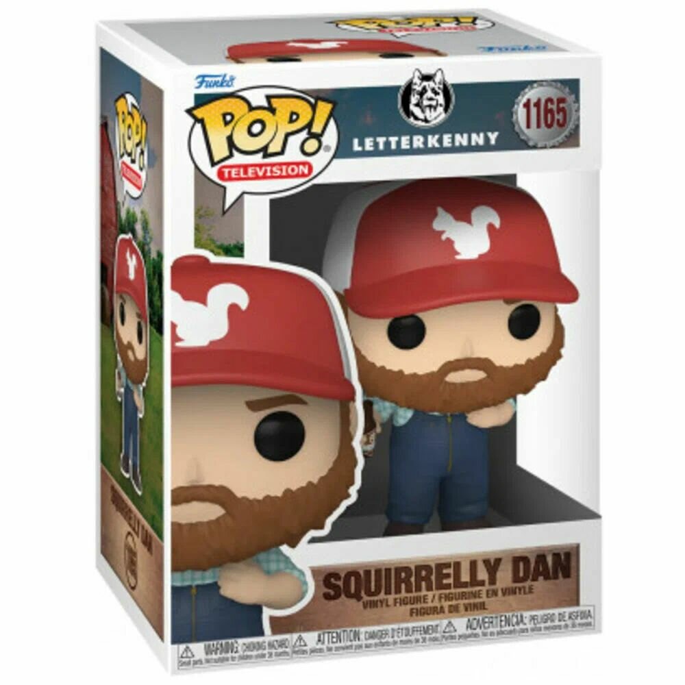 Фигурка Funko POP! Television Letterkenny Squirrelly Dan, 10 см синий/красный