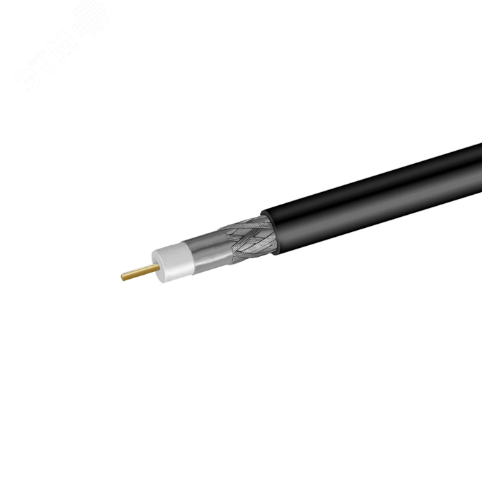Кабель коаксиальный RG-11 черный CCS 1,63 / Conduct. 21% / Al 96х0,12 / PE Net.on 305м (RG-11/96 CCS) (RG-11 CCS 1,63 (21%) PE) SUPRLAN (упак.305 м.)