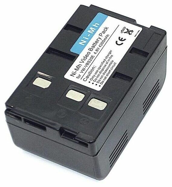 Аккумулятор для видеокамеры Panasonic VSB0200, VW-VBS20, HHR-V211, 4.8V, 4200mAh, код mb077149