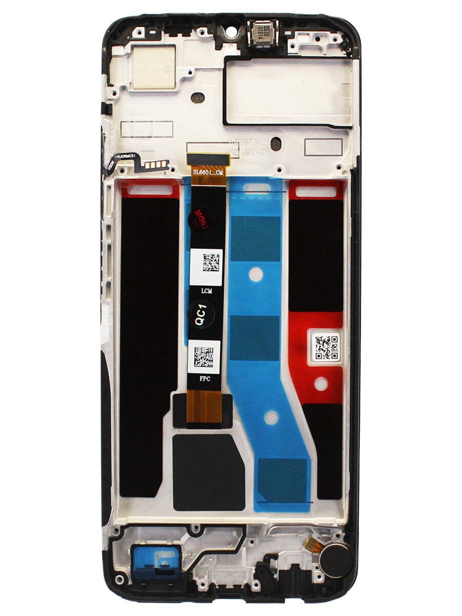 Дисплей для Realme Note 50 (RMX3834) модуль с рамкой и тачскрином (черный) (HQ)