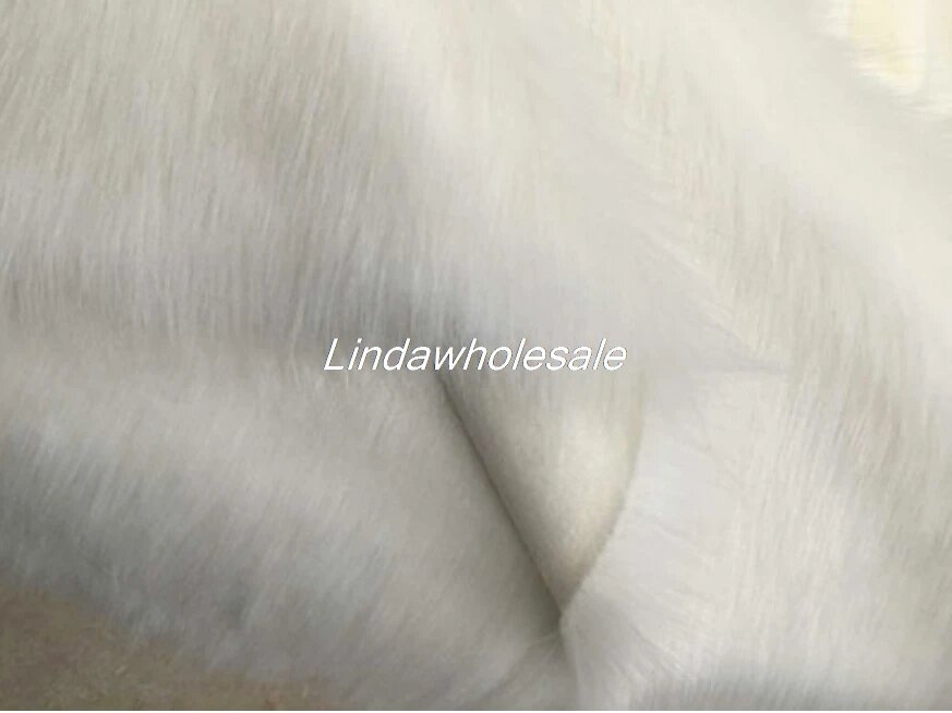 Искусственный плюшевый мех лисы ZHONGYIJIATIMELY 160*50 см Белый, белый