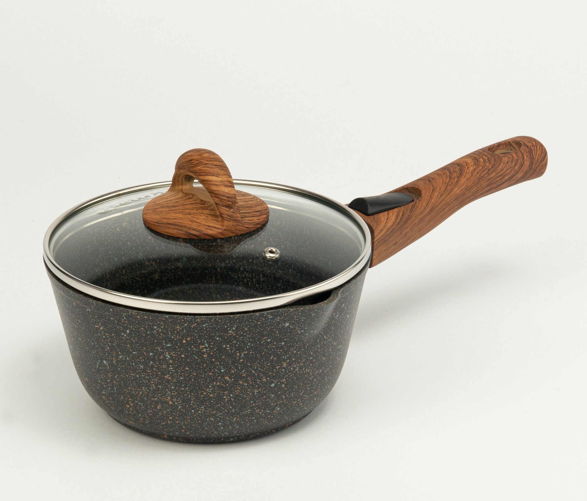 Ковш кастрюля 1,5 л, съемная ручка, с антипригарным покрытием Granit Ultra original , Kukmara