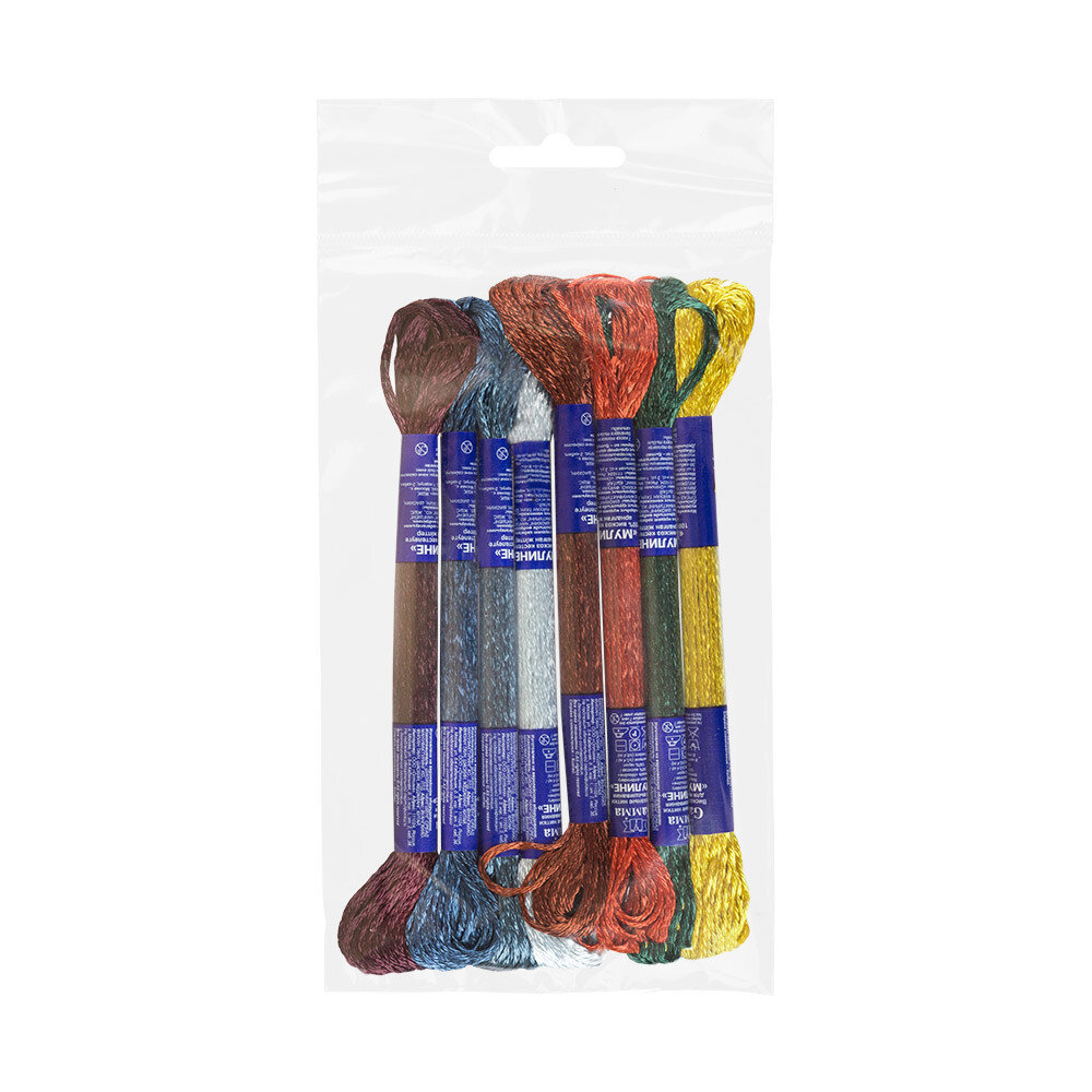 Набор ниток мулине "Gamma" VM-08 100% вискоза 8 шт 8 м №10 Кельтские мотивы