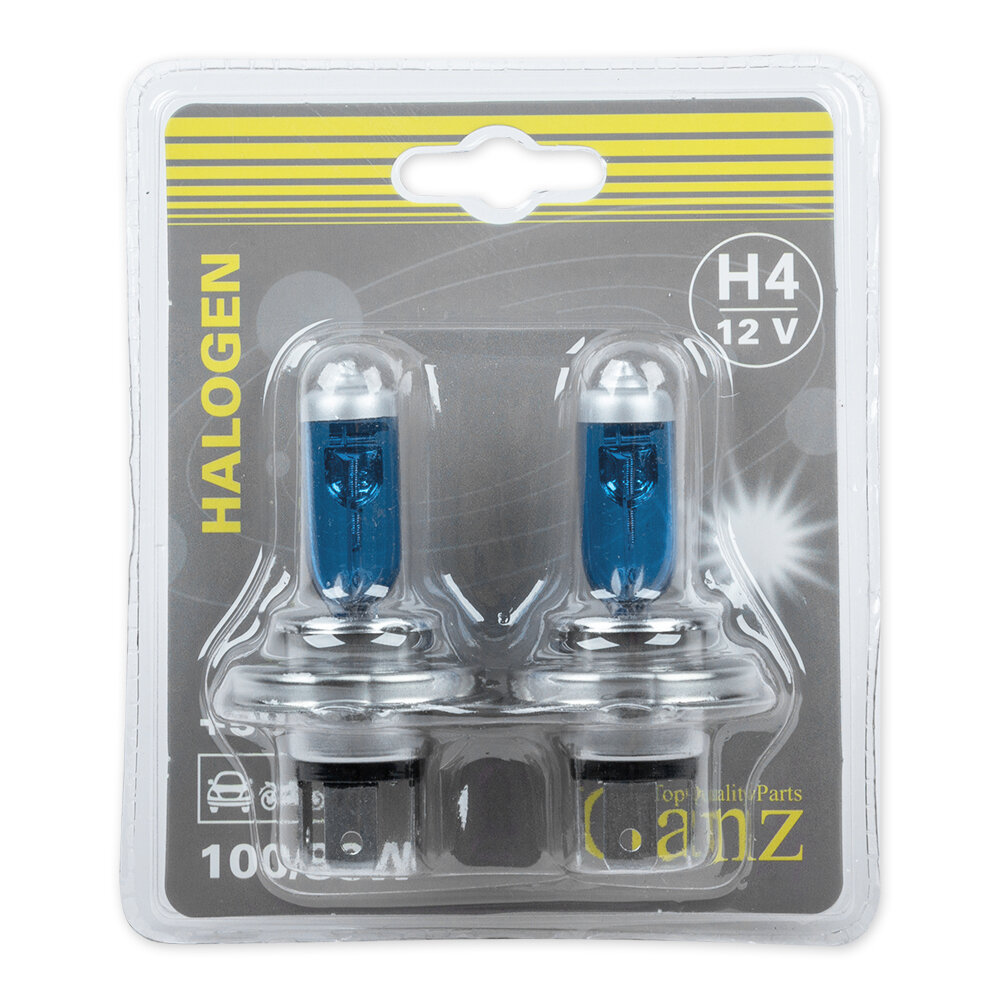 Галогенная лампа H4 12v 100/90w +50% P43t блистер 2 шт GANZ GIP06054