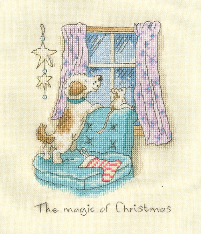 Набор для вышивания Bothy Threads #XAJ17 The magic of Christmas (Волшебство Рождества), Счетный крест, 14 х 19 см