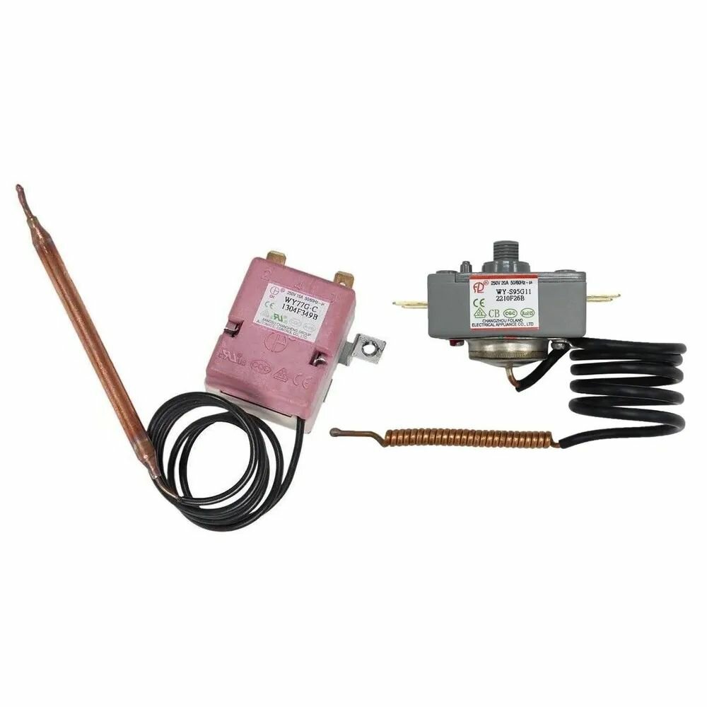 2 Термостата (регулировочный TBR 16А/77С) + (аварийный WY-S95G)