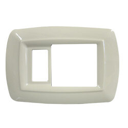 Рамка-3 Laser 2598/A на 3 (2+1) модуля овальная бежевая FEB (12 шт. в комплекте)