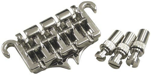 Бридж для 4-струнной бас-гитары PARTS Gibson Style EB SG, хром