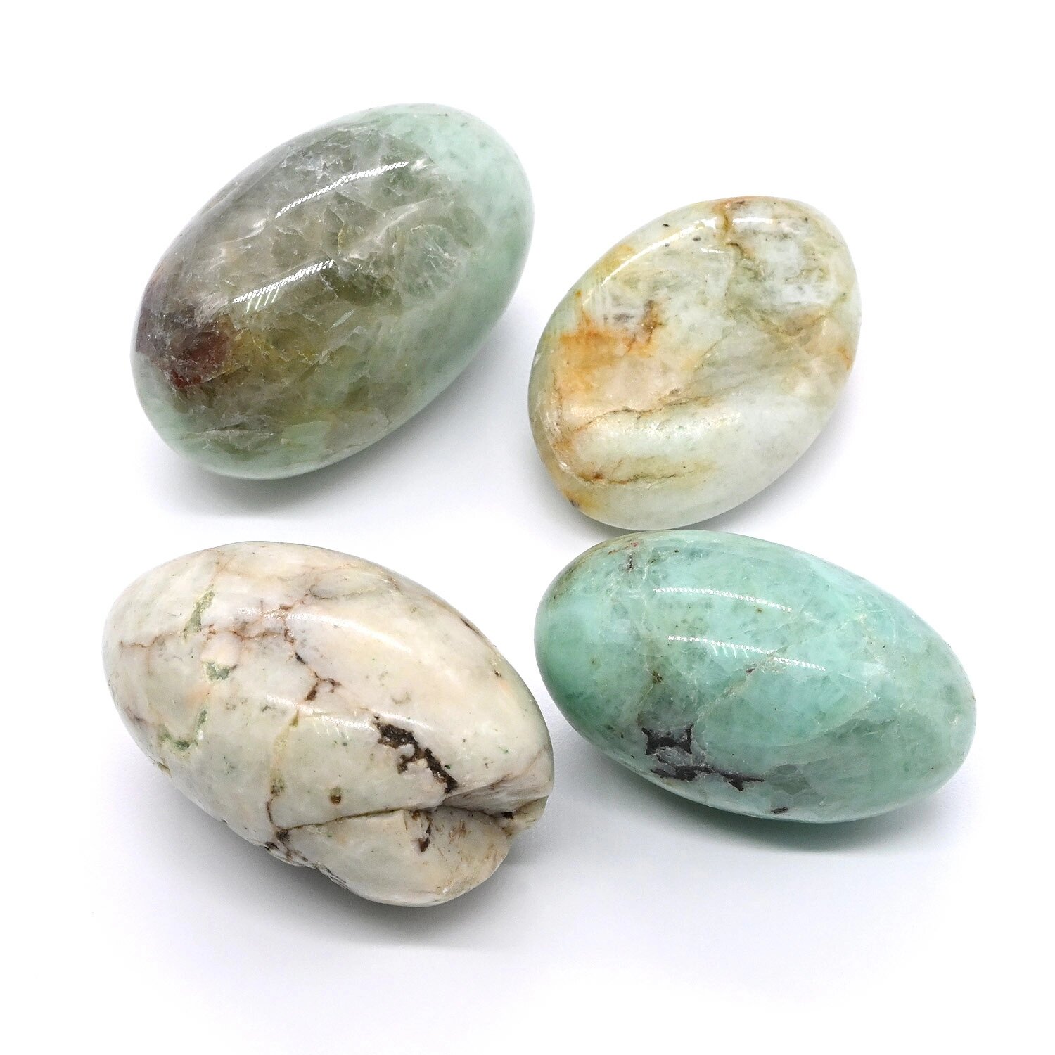 Амазонит галтовка фракция 25-35мм, упаковка 100г .