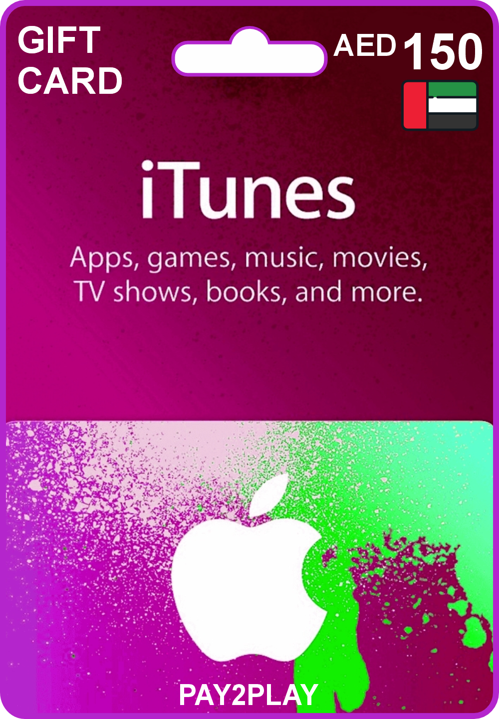Подарочная карта Apple iTunes 150 AED / ОАЭ / Цифровой код, пополнение счета / iTunes Gift Card