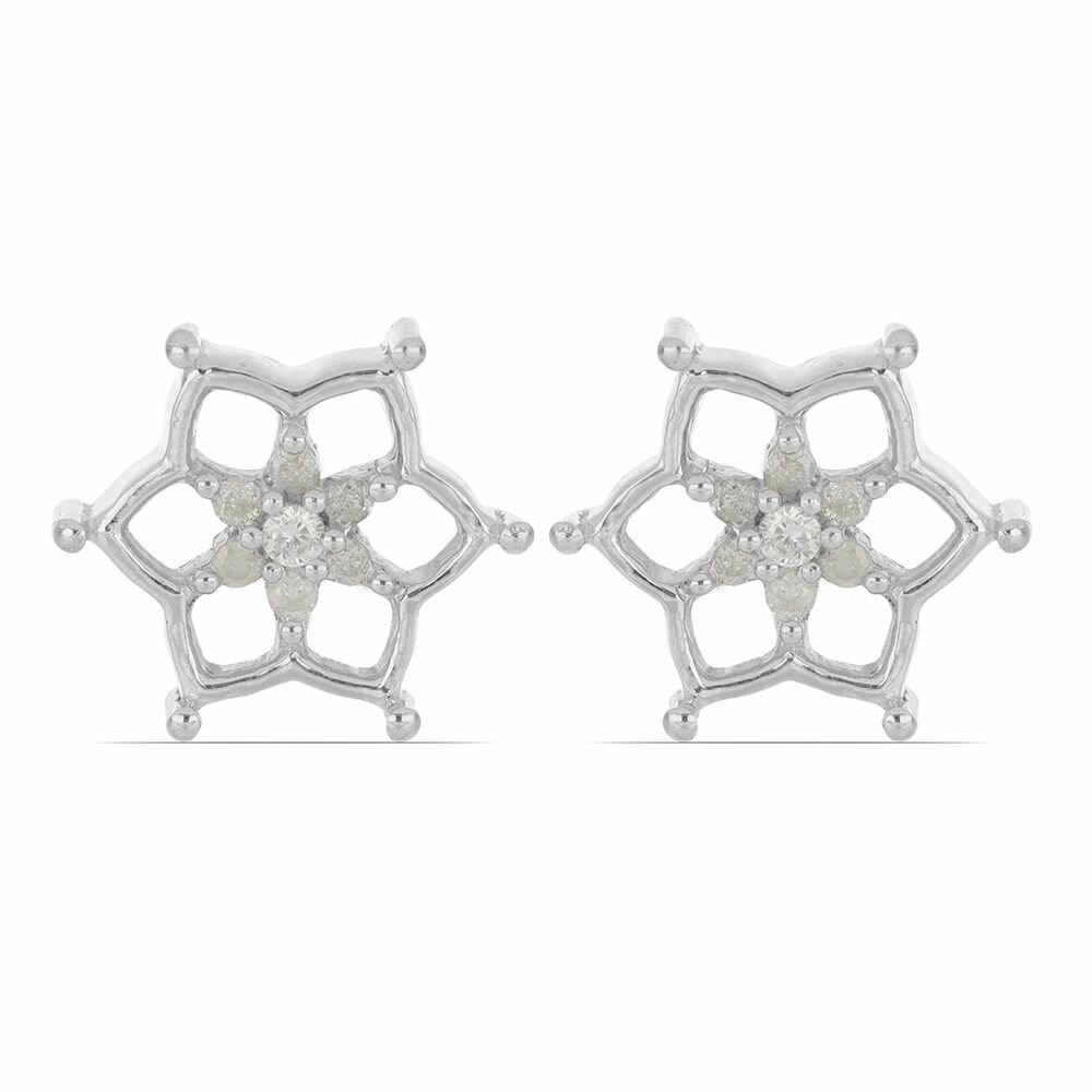 Серьги Ювелирия, серебро, 925 проба, родирование, бриллиант