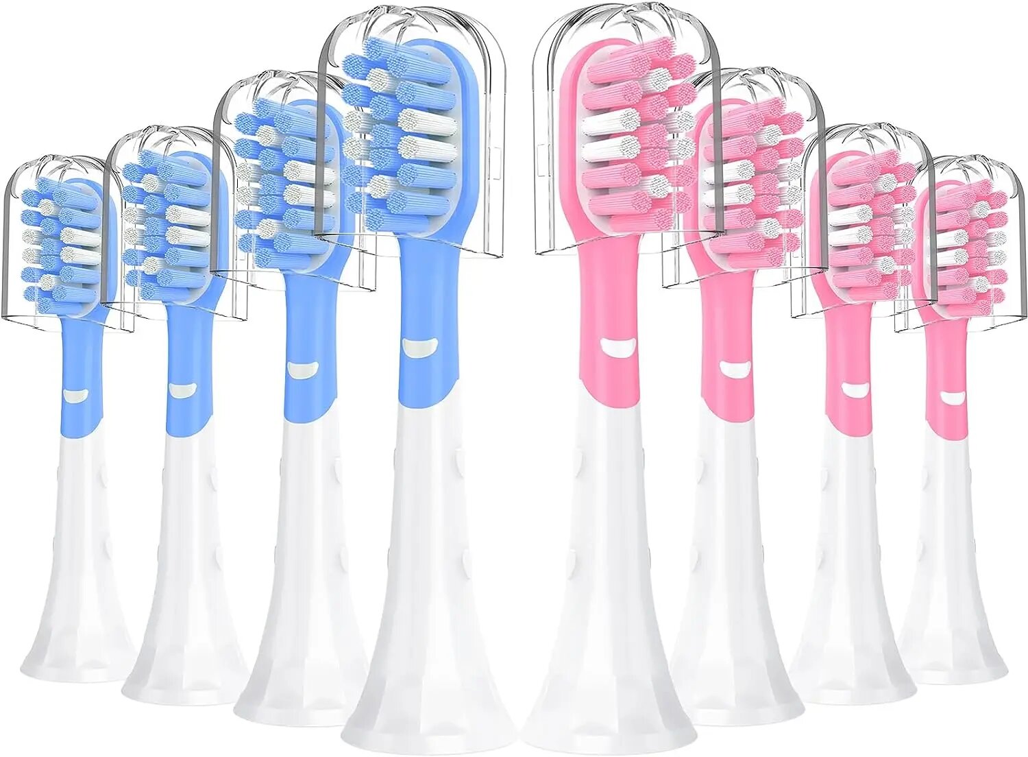 Детские сменные головки для зубной щетки Phillips Sonicare, голубые и розовые, 8 шт. в упаковке, компактные головки для зубной щетки для детей