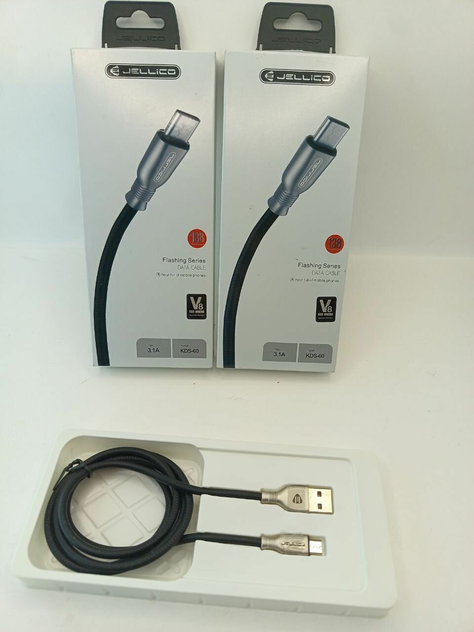 Кабель Jellico micro USB для зарядки и передачи данных 3,1А, 1.2m