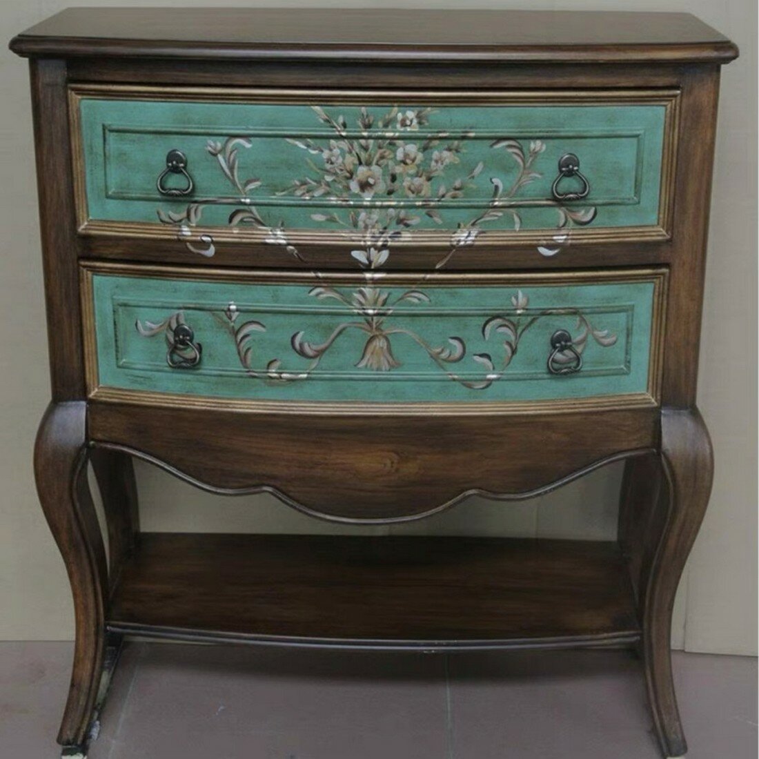 Комод в американском старинном стиле Torille (голубой)