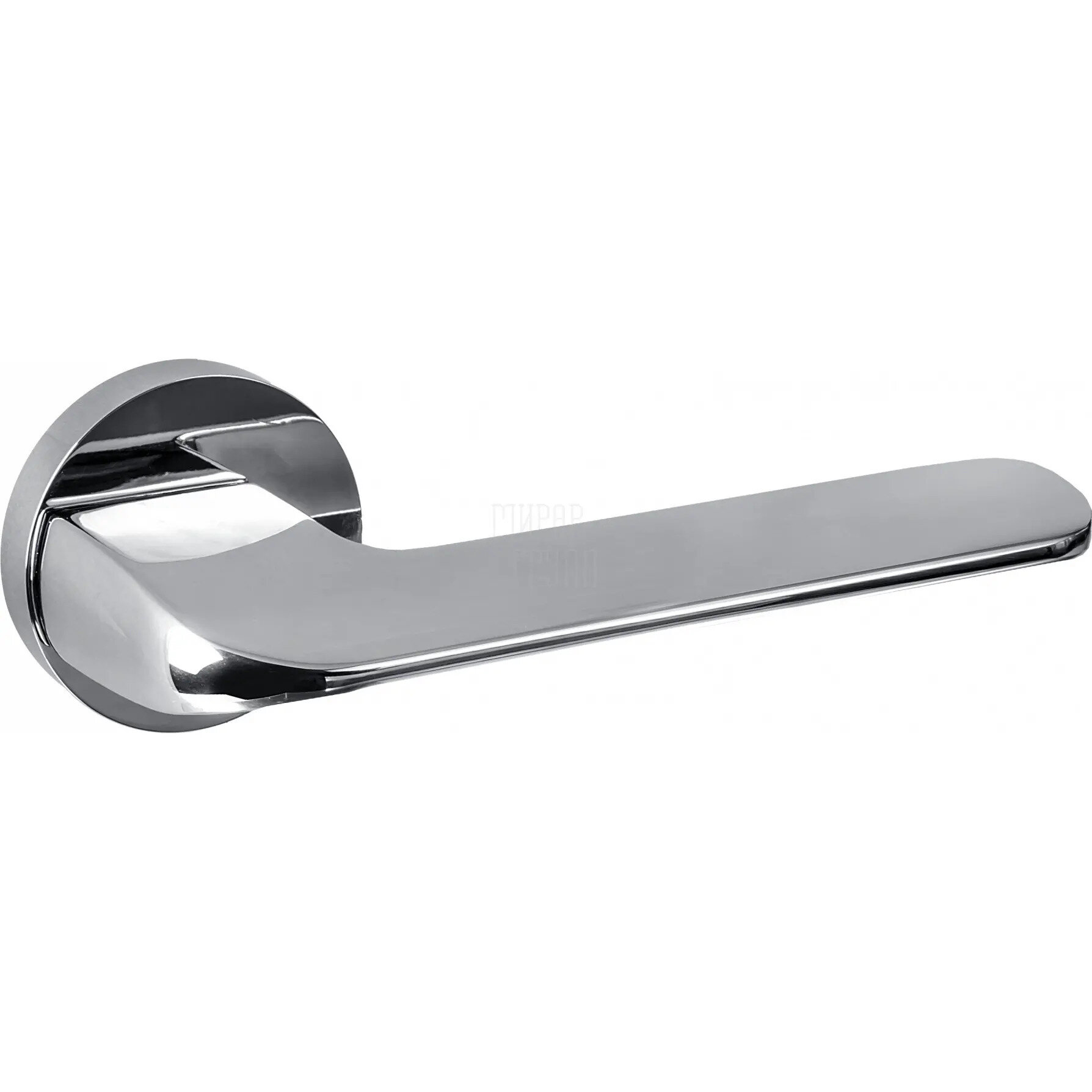 Дверные ручки Renz (Ренц) "Мерано" INDH 319-06 на круглой розетке полированный хром