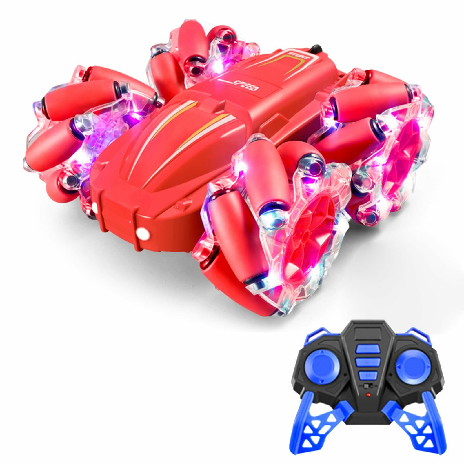 RC Stunt Car for Kids 2.4GHz 4WD Remote Control Stunt Car 30km/h Двусторонний вращающийся