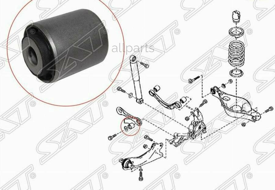 SAT ST-GS1D-28-500A-B Сайлентблок заднего поперечного рычага MAZDA 6/ATENZA 02-13