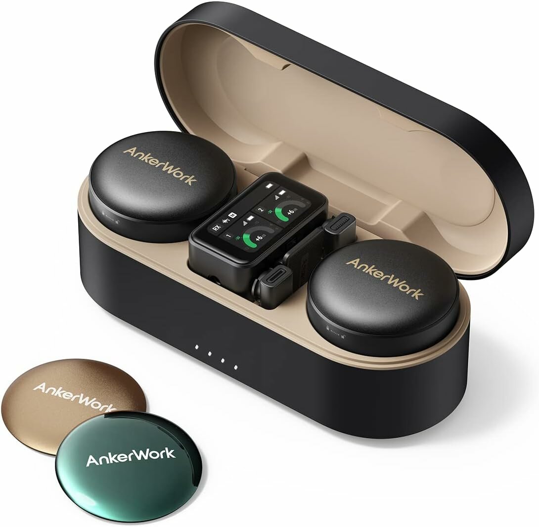 Беспроводной микрофон Anker "AnkerWork M650", петличный, Vlog, чёрный