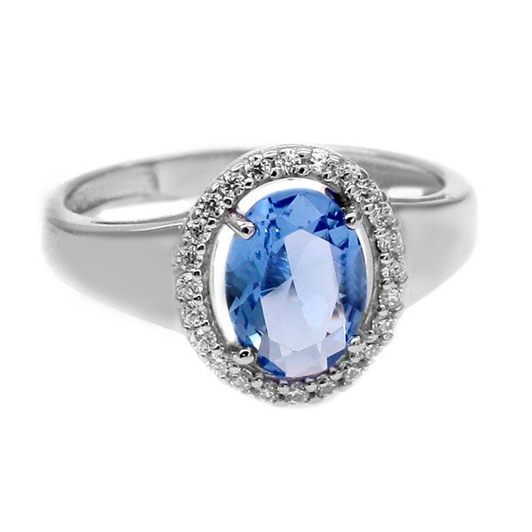 Кольцо, серебро, 925 проба, родирование, фианит