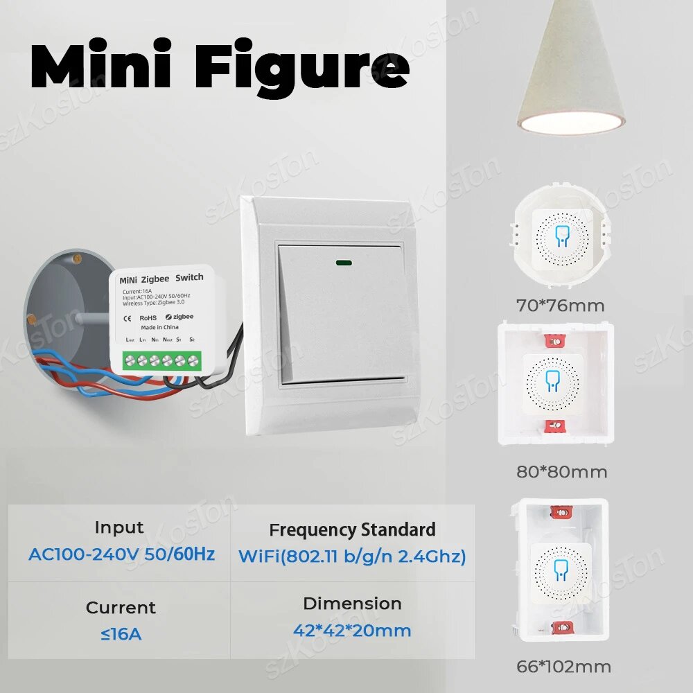EWeLink Мини смарт-выключатель 16A Zigbee — фото 1