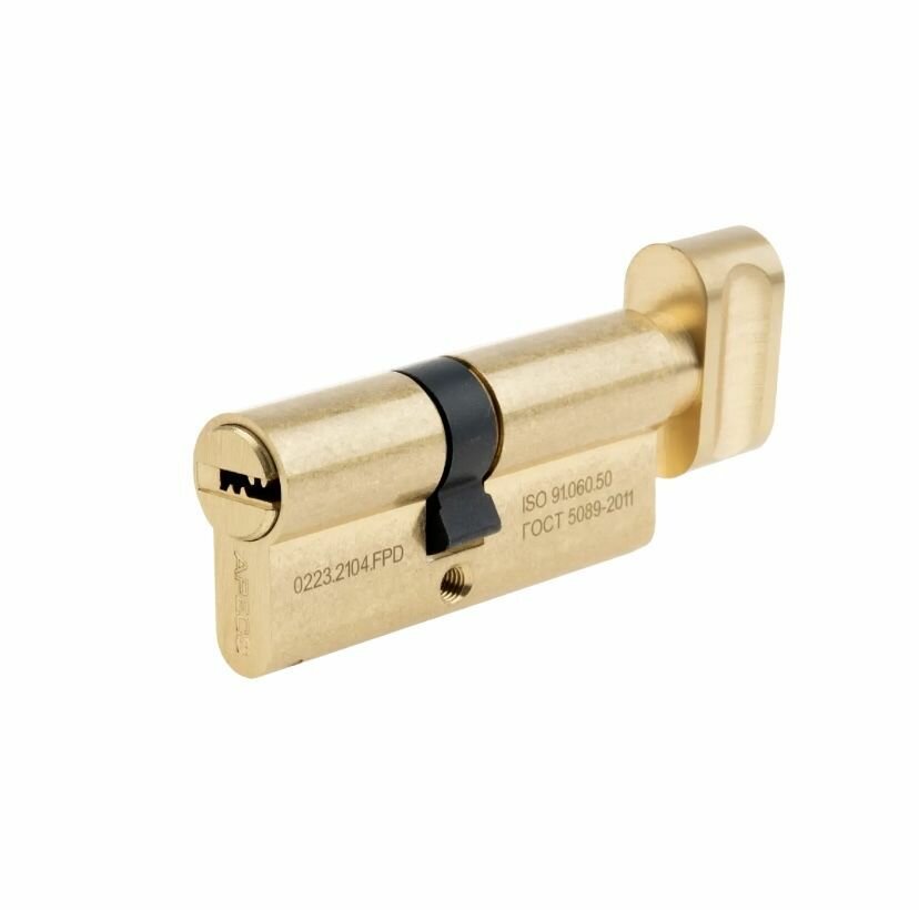 Цилиндровые механизмы Apecs Pro 68(31/37C)-C-G 68мм, ключ/вертушка, золото 31*37