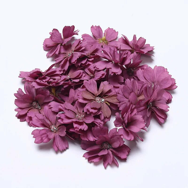 Искусственные шелковые ромашки 45 мм для декора Сиреневый, 4