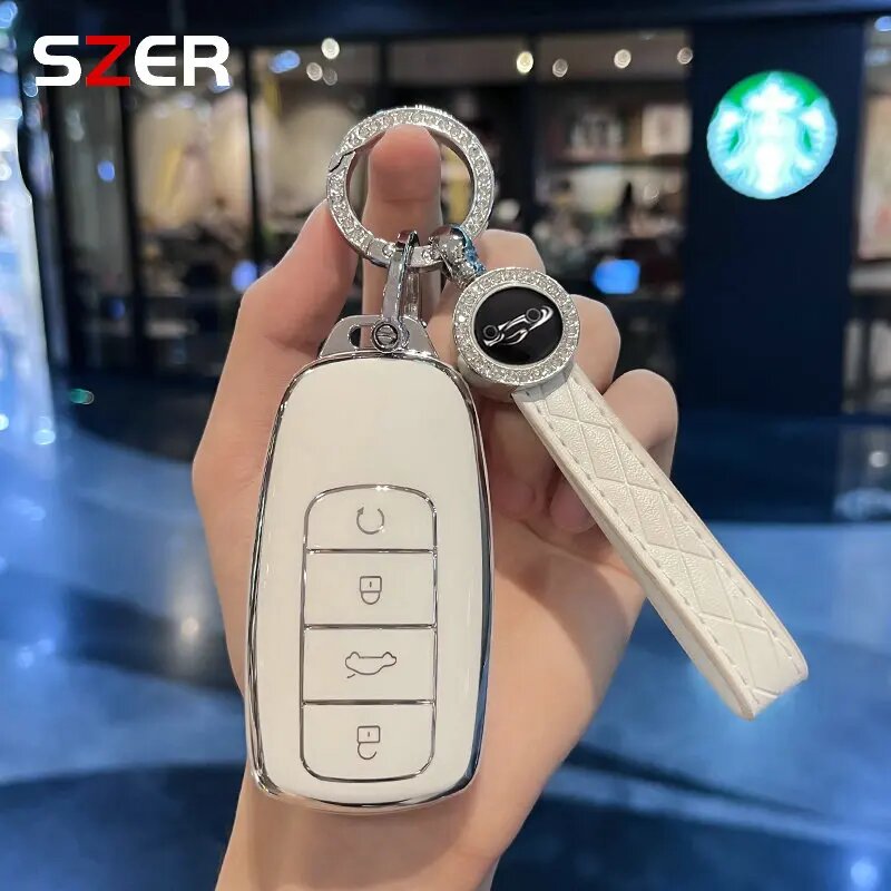 Защитный Чехол Для Ключей Из ТПУ Для Chery Tiggo 8 Pro 8 Plus 5 Plus 7 Pro Max Omoda 5 White Set B