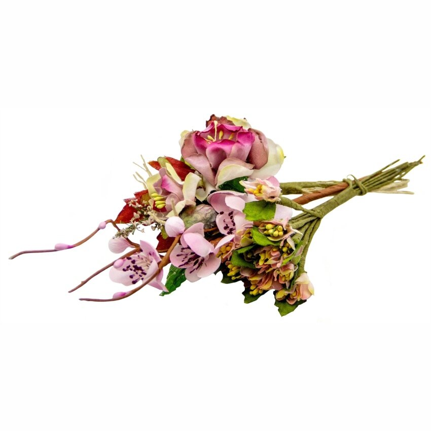 Набор декоративных букетиков Рукоделие 3 композиции, цветы, веточка сакуры